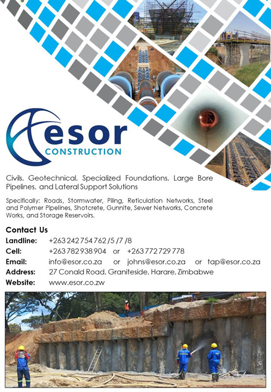 Piling- Esor Construction Zimbabwe